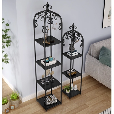 Dadadi Iron solid wood floor-standing flower pot rack storage rack and ...