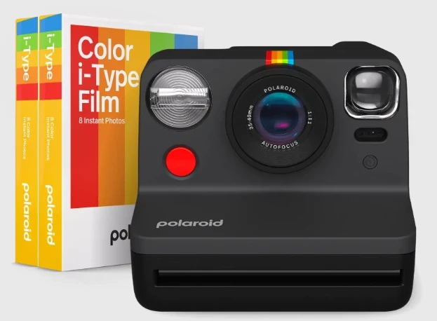 Polaroid 宝丽来 套装优惠 Now i-Type 即影即有2代相机＋i-Type 彩色白色框相纸双包装 香港行货 黑色 | 友和 YOHO